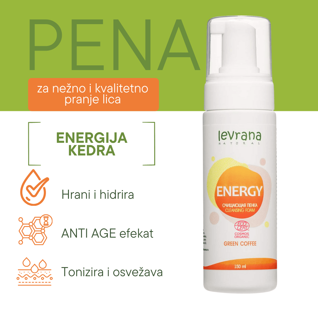 Pena za umivanje lica Energija Kedra 150 ml