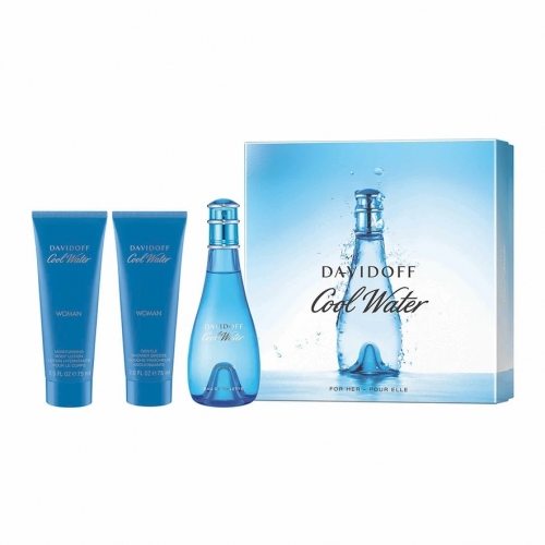 Davidoff Set Cool Water W 100ml edt + 75ml BL + 75ml SG