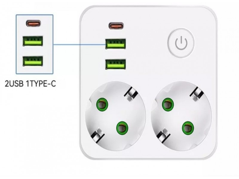 Dupla utičnica USB i tip C port