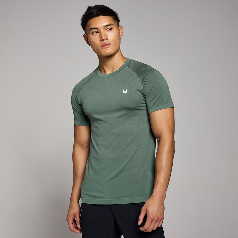 MP Men's Tempo Seamless T-Shirt - muška majica sa kratkim rukavima - isprana sivoplava