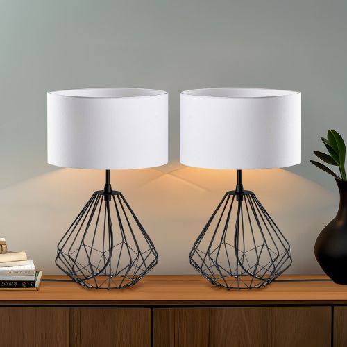 Diamond - S-706 - Set Black Table Lamp Set (2 Pieces)