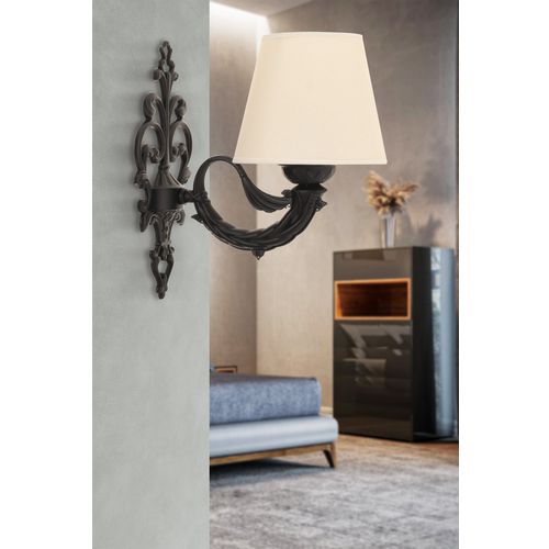 Lily - Cream, Black Cream Black Wall Lamp