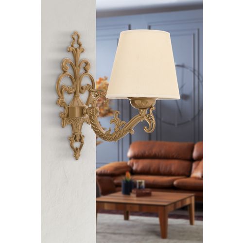 Claire - Cream, Gold Cream Gold Wall Lamp