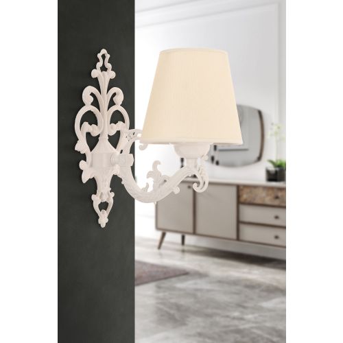 Claire - Cream, White Cream White Wall Lamp