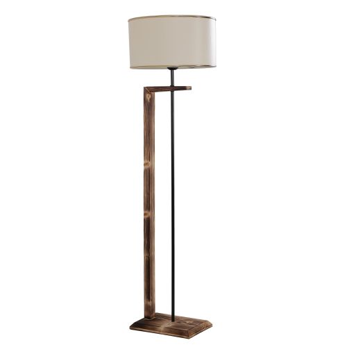 Menekşe Yanık Lambader Silindir Finli Krem Erkametli Copper Floor Lamp