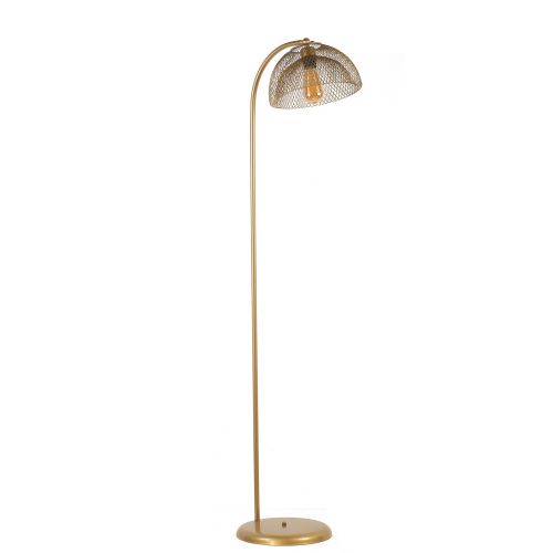 Azra Eskitme Ufo Başlıklı Lambader Gold Floor Lamp