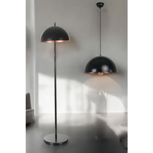 Büyük Retro Avize Lambader 2 Li Siyah Set Black Chandelier & Floor Lamp Set