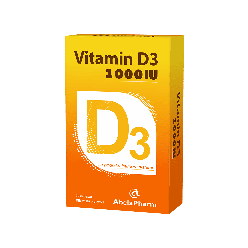 ABELA PHARM VITAMIN D3 1000 IJ, 30 KAPSULA