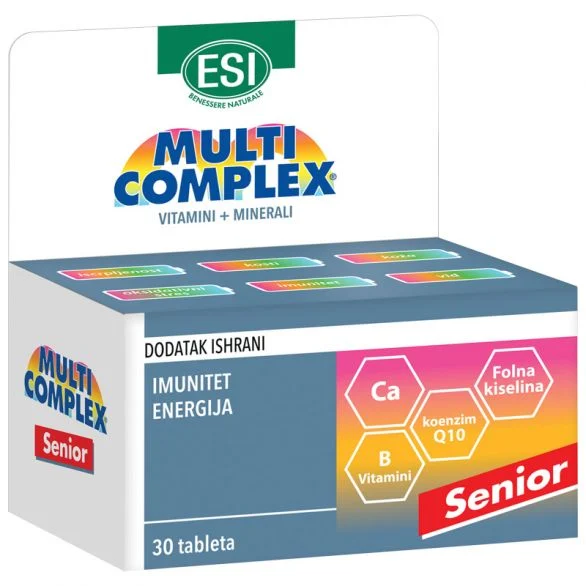 ESI MULTICOMPLEX SENIOR VITAMINI + MINERALI + KOENZIM Q10 30 TABLETA