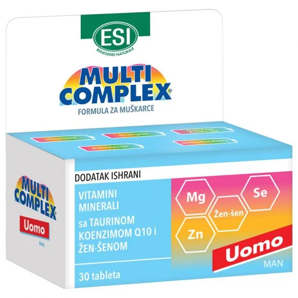 ESI Multicomplex Uomo vitamini + minerali + taurin + žen šen + koenzim Q10 30 tableta