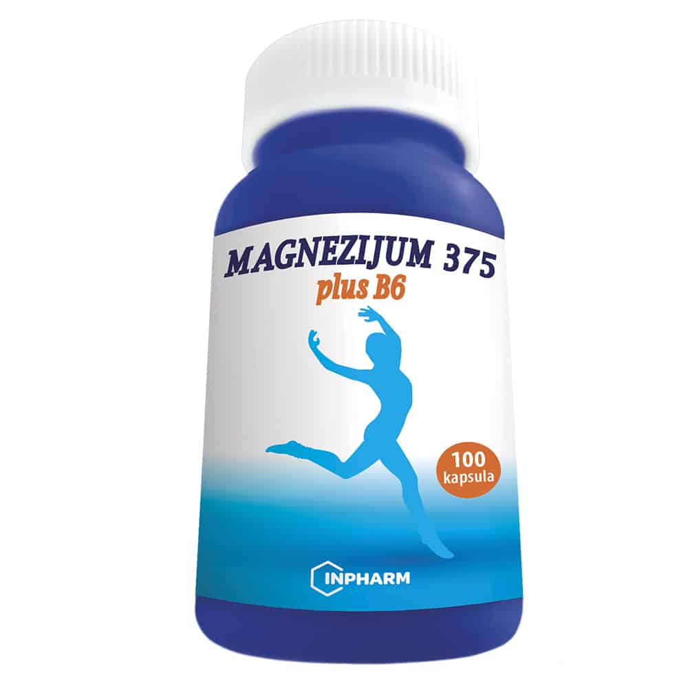 Magnezijum 375 plus B6, kapsule, A100