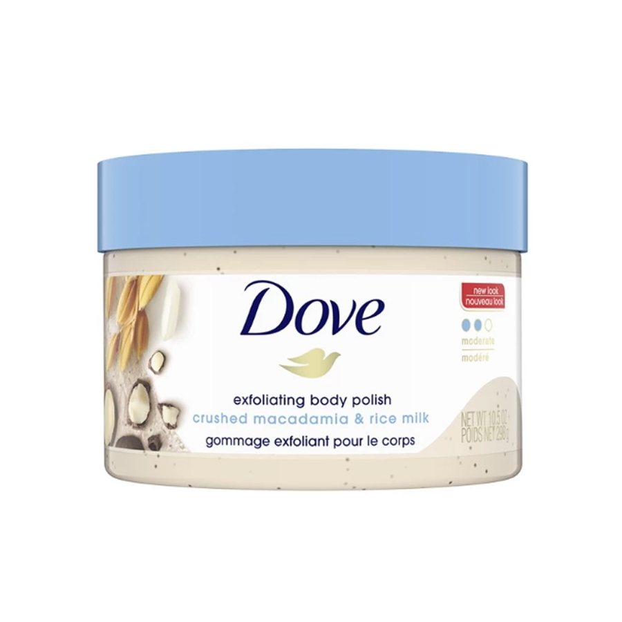 DOVE CRUSHED MACADAMIA&RICE MILK PILING ZA TELO 298G