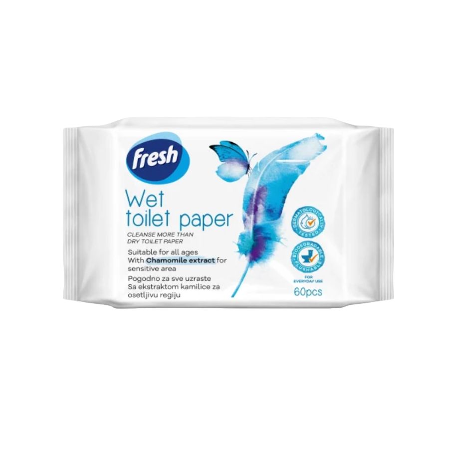 FRESH DELUXE VLAŽNI TOALET PAPIR 60 KOM