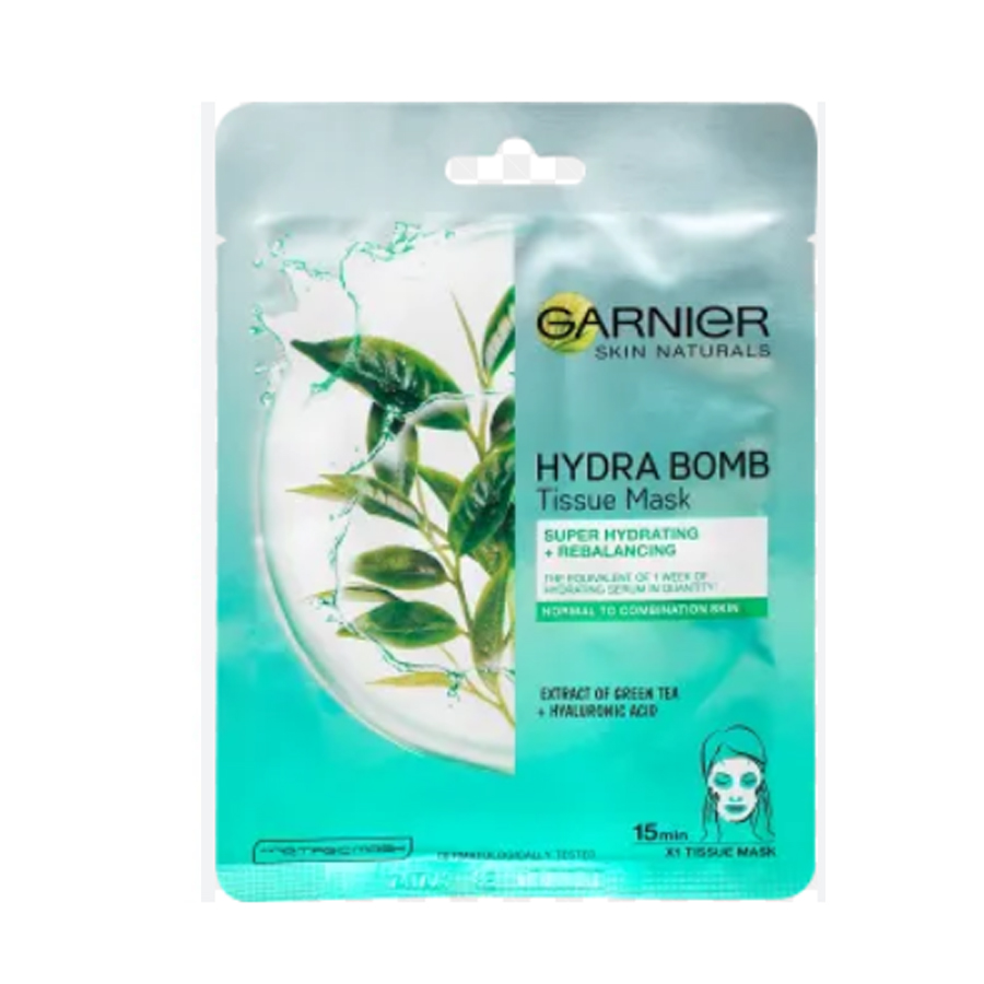 GARNIER HYDRA BOMB GREEN TEA MASKA ZA LICE U MARAMICI 28 GR