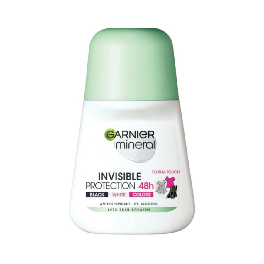 GARNIER INVISIBLE PROTECTION BLACK,WHITE&COLORS ROLL ON 50ML