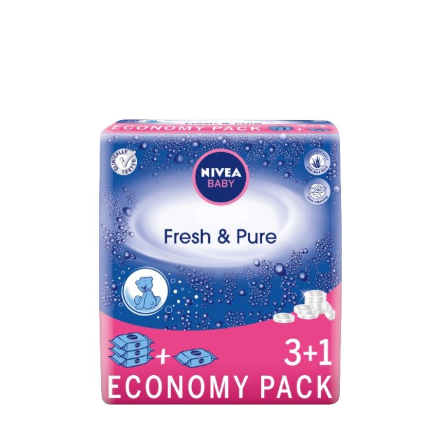 NIVEA BABY PURE&SENSITIVE VLAŽNE MARAMICE 4x63KOM