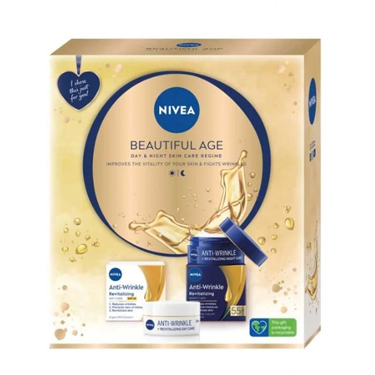 NIVEA BOX BEAUTIFUL AGE SET (DNEVNA + NOĆNA KREMA)