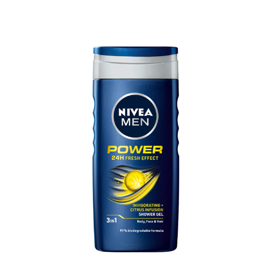 NIVEA MEN POWER FRESH GEL ZA TUŠIRAJE 250 ML