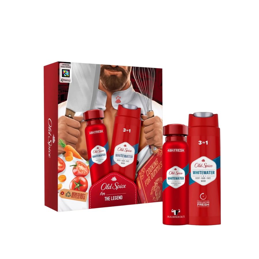 OLD SPICE WHITEWATER SET (SHOWER GEL+DEO)