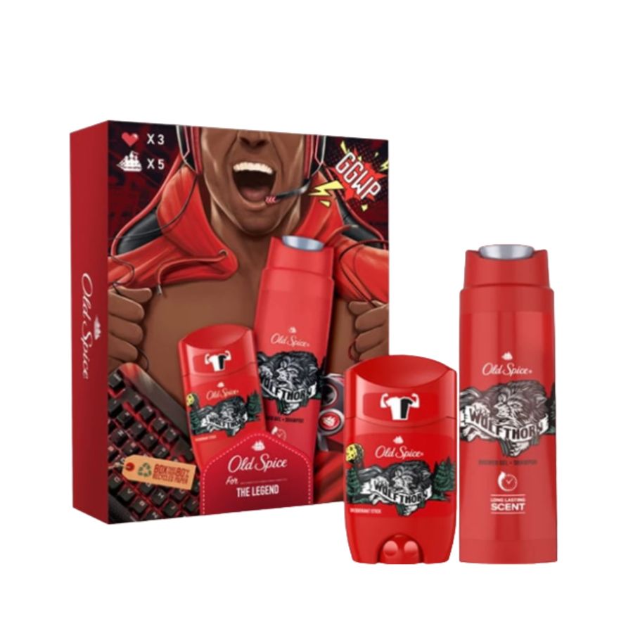 OLD SPICE WOLFTHORN SET (SHOWER GEL+DEO+KARTE)