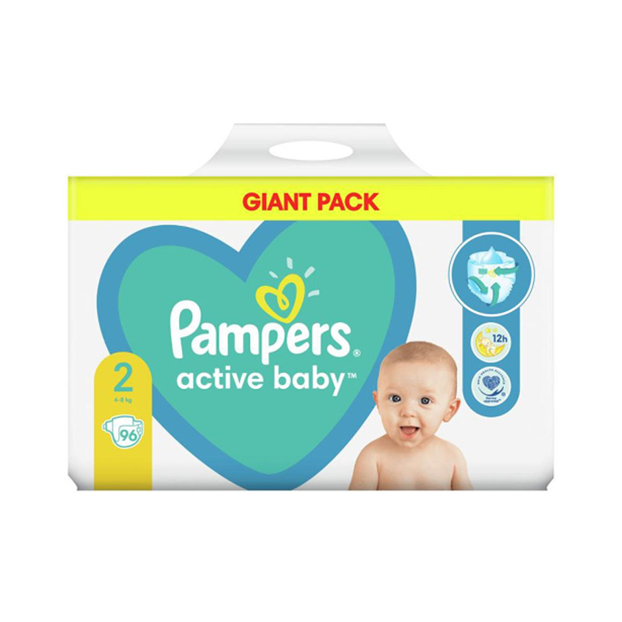 PAMPERS ACTIV BABY GIANT PACK 2 PELENE 96/1