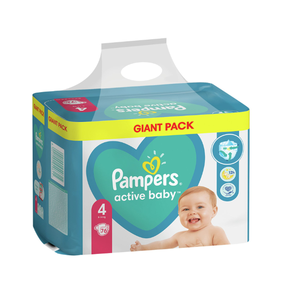 PAMPERS ACTIV BABY GIANT PACK 4 PELENE 76/1