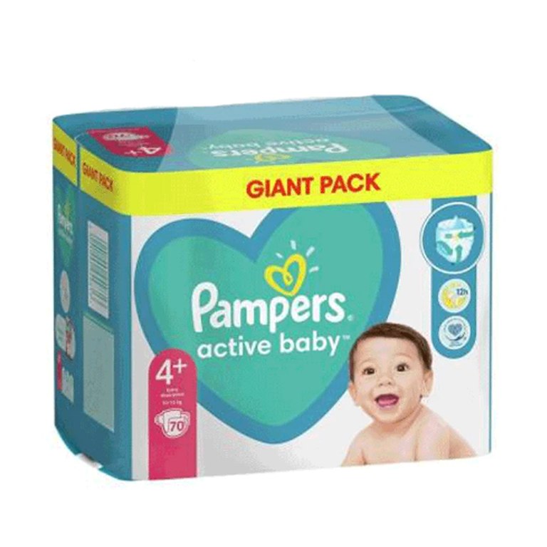 PAMPERS ACTIV BABY GIANT PACK 4+ PELENE 70/1