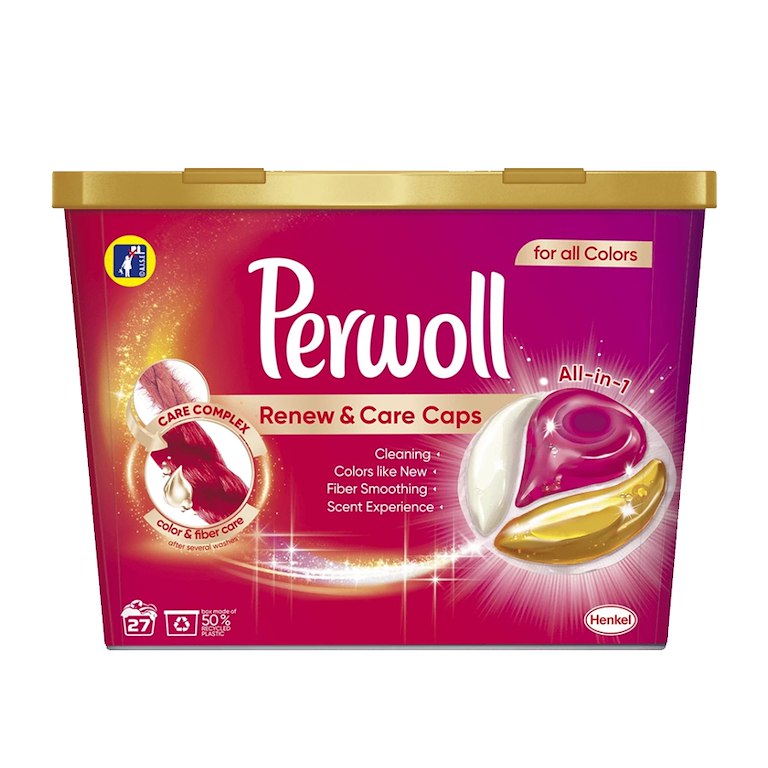 PERWOLL RENEW&CARE COLOR KAPSULE ZA VEŠ 27 KOM