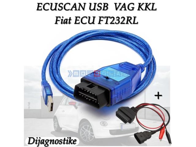 Ecuscan USB Vag KKL Fiat Ecu FT232RL 409.1 Dijagnostika