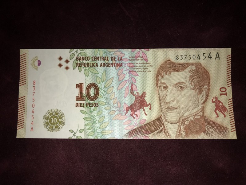 ARGENTINA 10 PEZOSA.UNC.