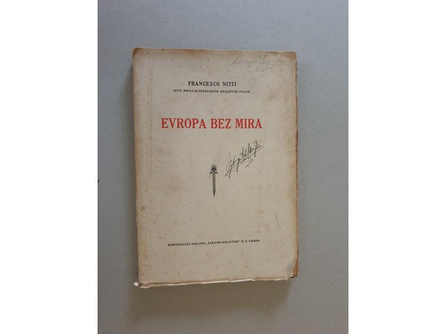 Evropa bez mira - Francesco Nitti, 1922. god.