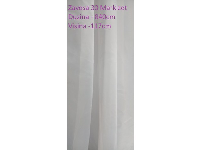 Zavesa 30 Markizet Duzina - 840cm Visina -117cm