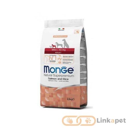 MONGE MINI ADULT SALMON AND RICE HRANA ZA PSE