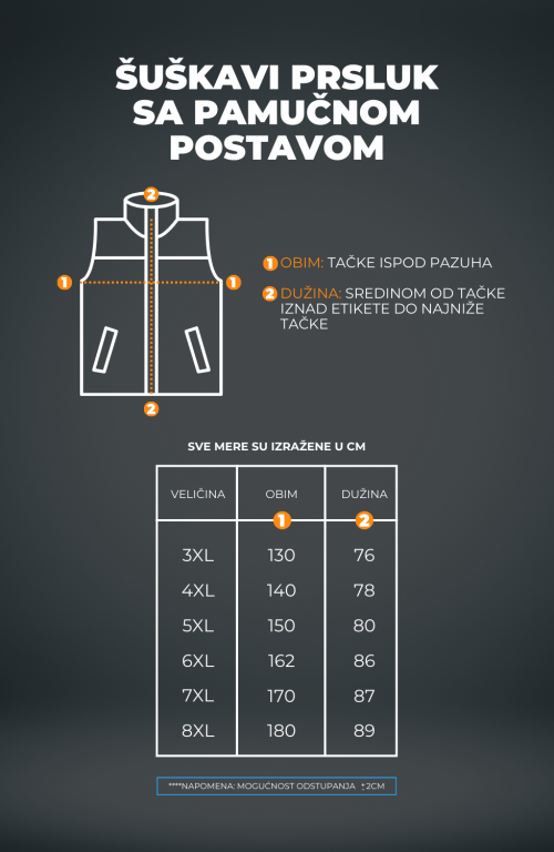 MUŠKI PRSLUK SA PAMUČNOM POSTAVOM MASLINASTO ZELENI