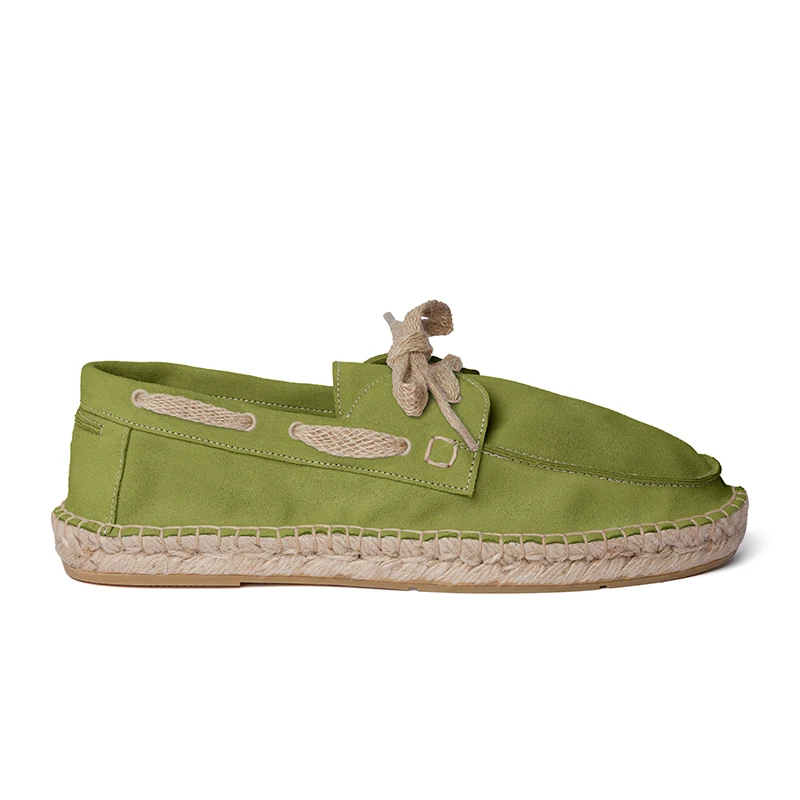 Men’s boat shoe espadrilles – Aloe suede leather