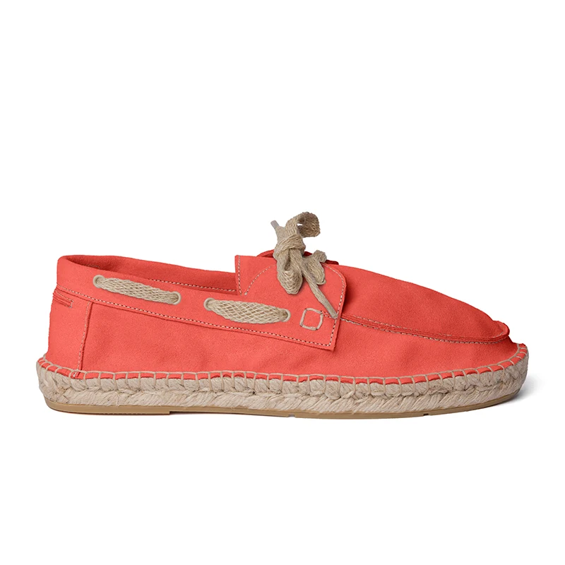 Men’s boat shoe espadrilles – Parrot suede leather