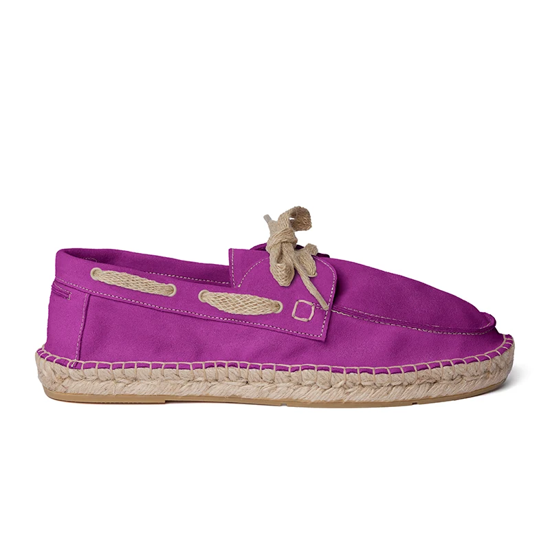 Men’s boat shoe espadrilles – Verbena suede leather