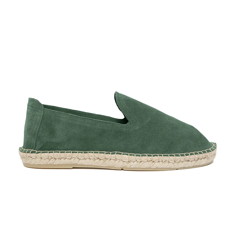 Men’s classic loafers espadrilles – Basilico suede leather