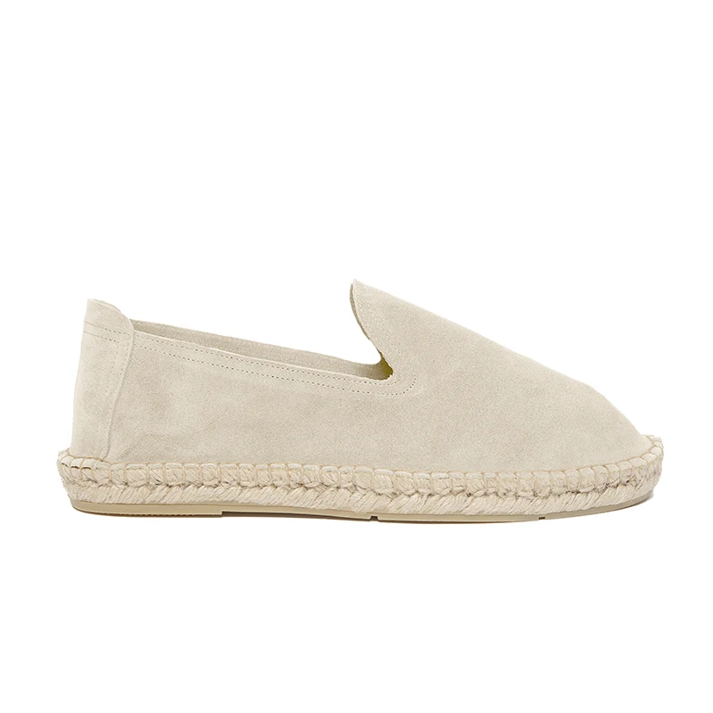 Men’s classic loafers espadrilles – Papyrus suede leather