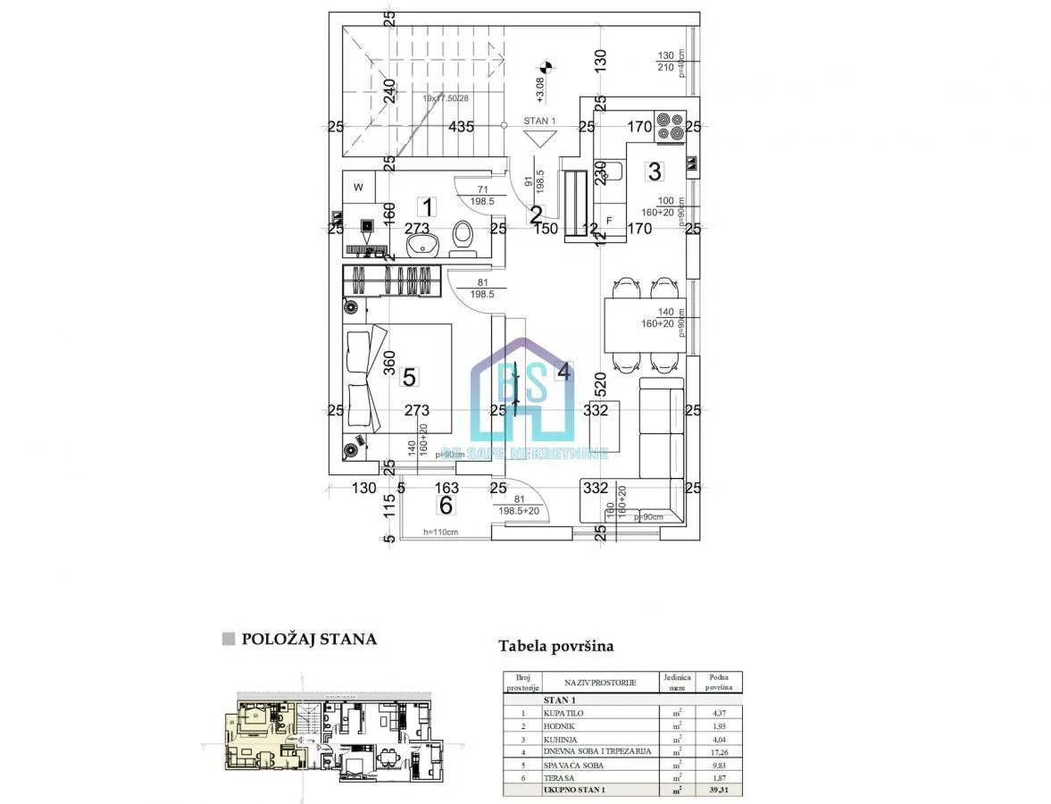 Prodaja, jednosoban stan, 39m2, Adice, Novi Sad, Novi Sad