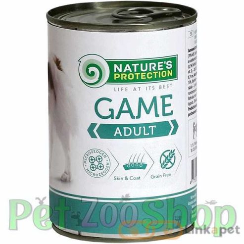 Nature’s Protection Konzerva za odrasle Pse Adult Game Divljač 400g