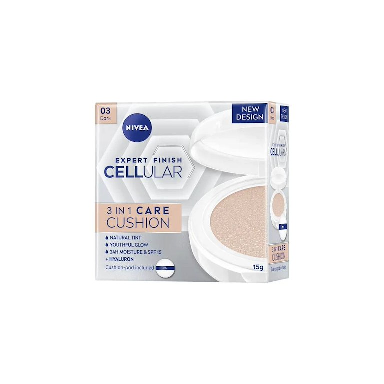 NIVEA CELLULAR Filler 3u1 Cushion za Negu Lica Medium 15 g