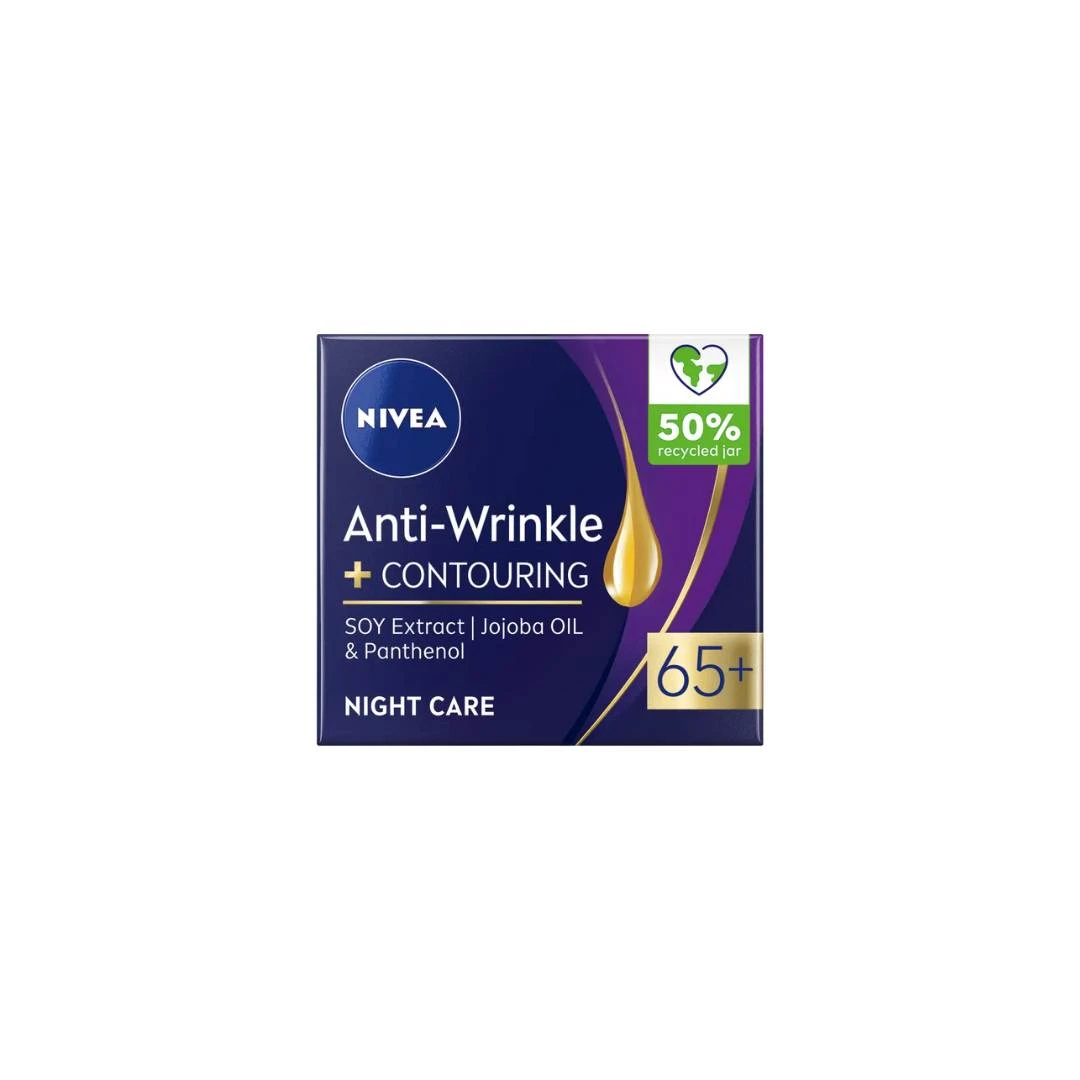 NIVEA Anti-Wrinkle Contouring Noćna Krema Protiv Bora Za Poboljšanje Kontura Lica 65+ 50 mL