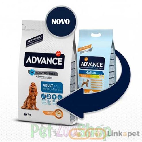 Advance: Dog Medium Adult, 15+3kg GRATIS, AKCIJA