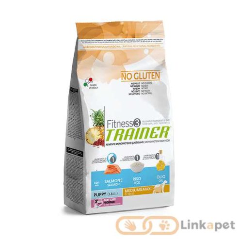 Trainer Fitness Puppy Medium/Maxi Salmon & Rice hrana za štence, srednjih i velikih rasa – 3kg