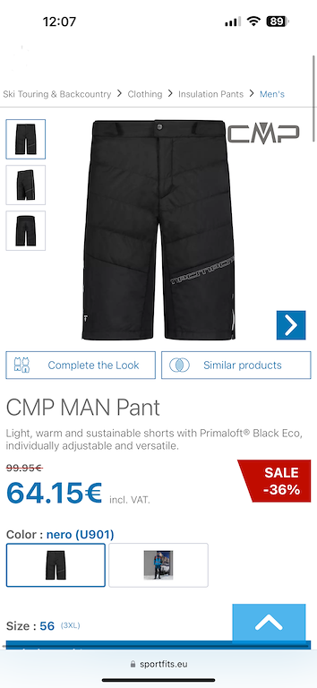 Muske ski pantalone CMP 54 novo