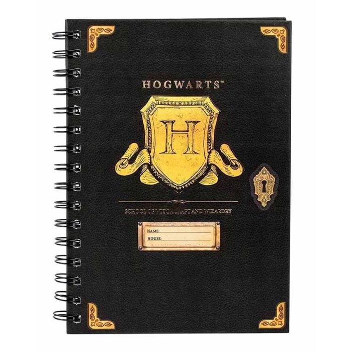 Sveska Blue Sky Harry Potter - A5 Wiro Notebook - Hogwarts Shield