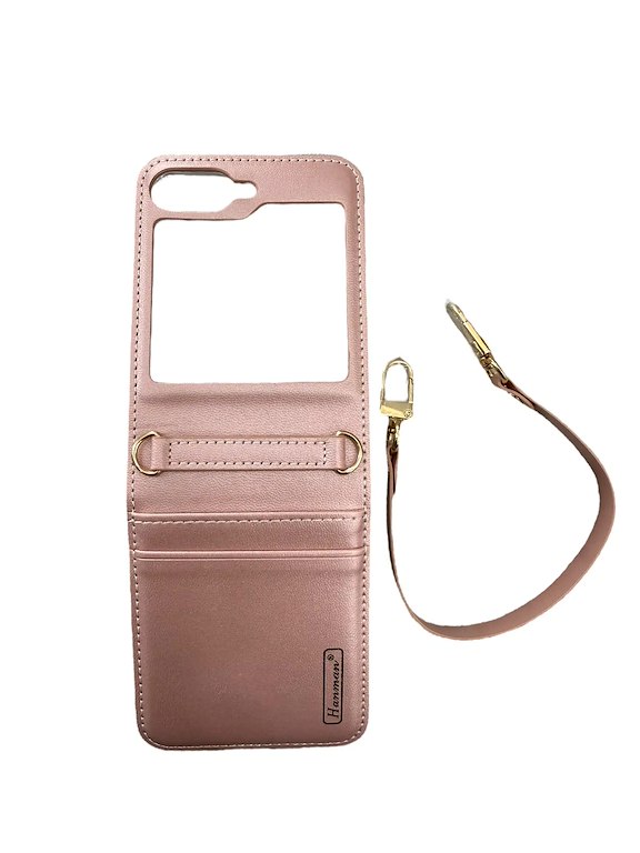 Maska Leather Hanman za Samsung Z flip 6 roze