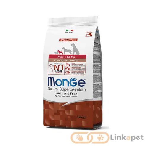 Monge Mini Puppy Hrana za stence malih rasa, Jagnjetina i pirinac – 800gr