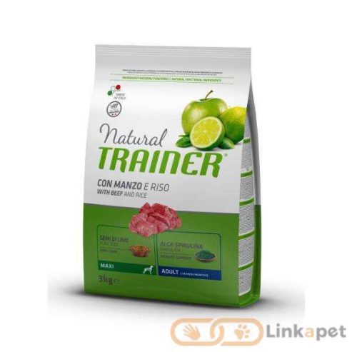 TRAINER Natural hrana za odrasle pse velikih rasa, sa govedinom i pirinčem – 3kg